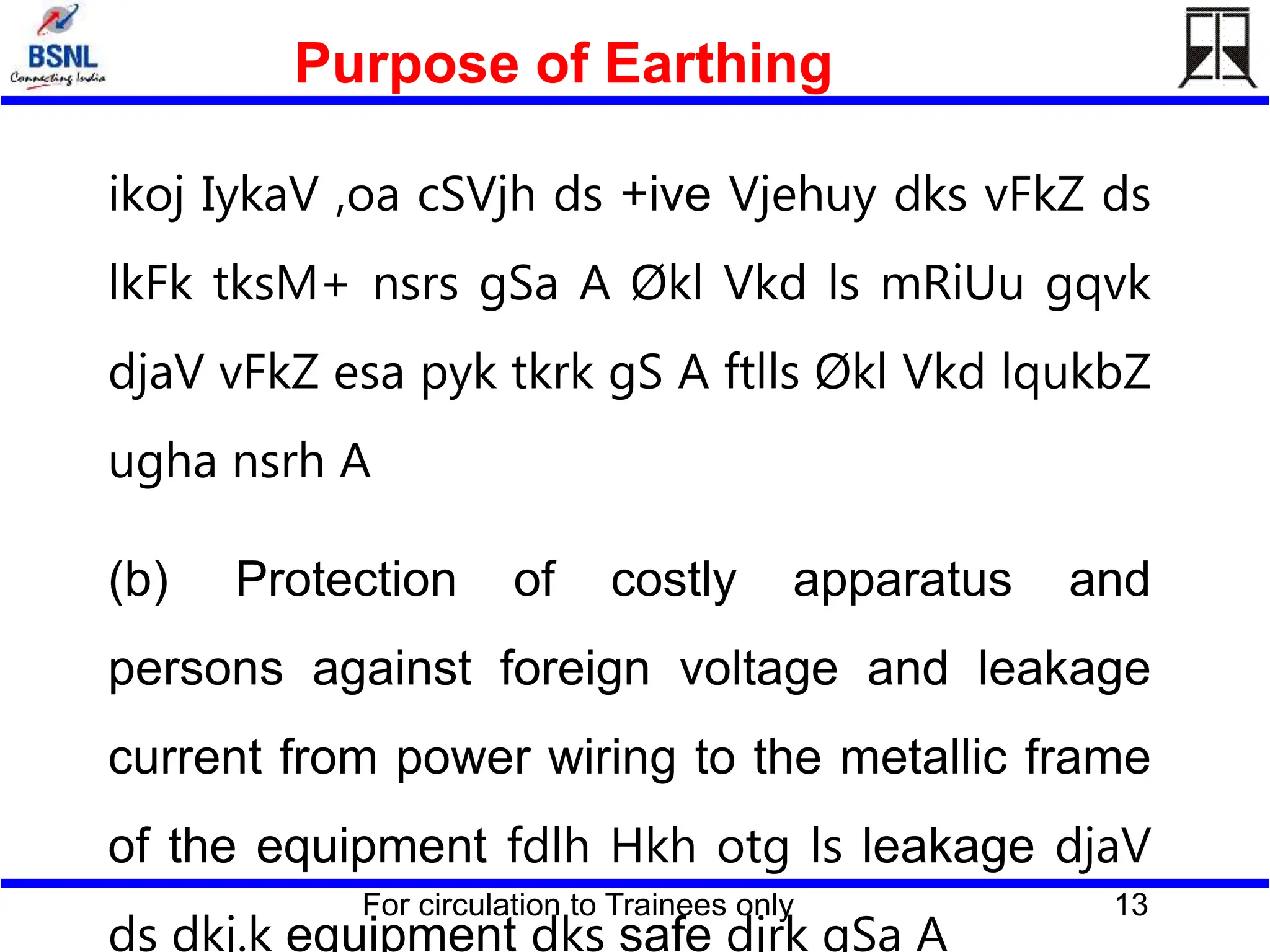 Earthing system Of telecom equipment Chapter 1 | PPT