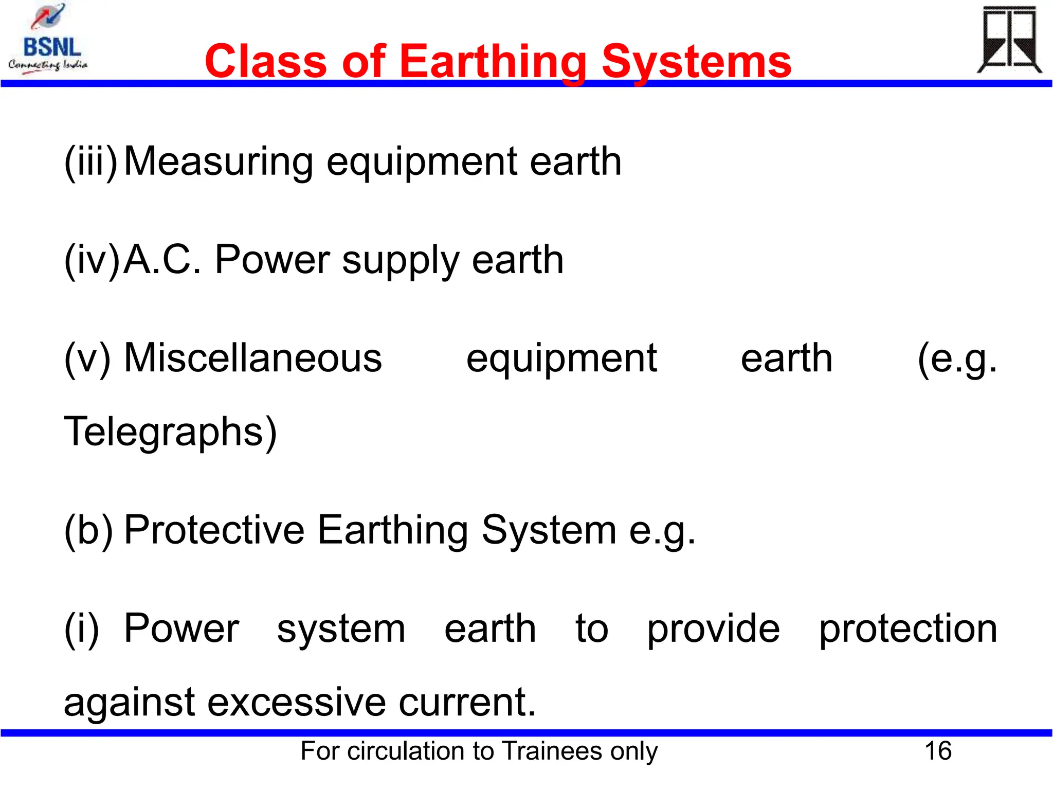 Earthing system Of telecom equipment Chapter 1 | PPT