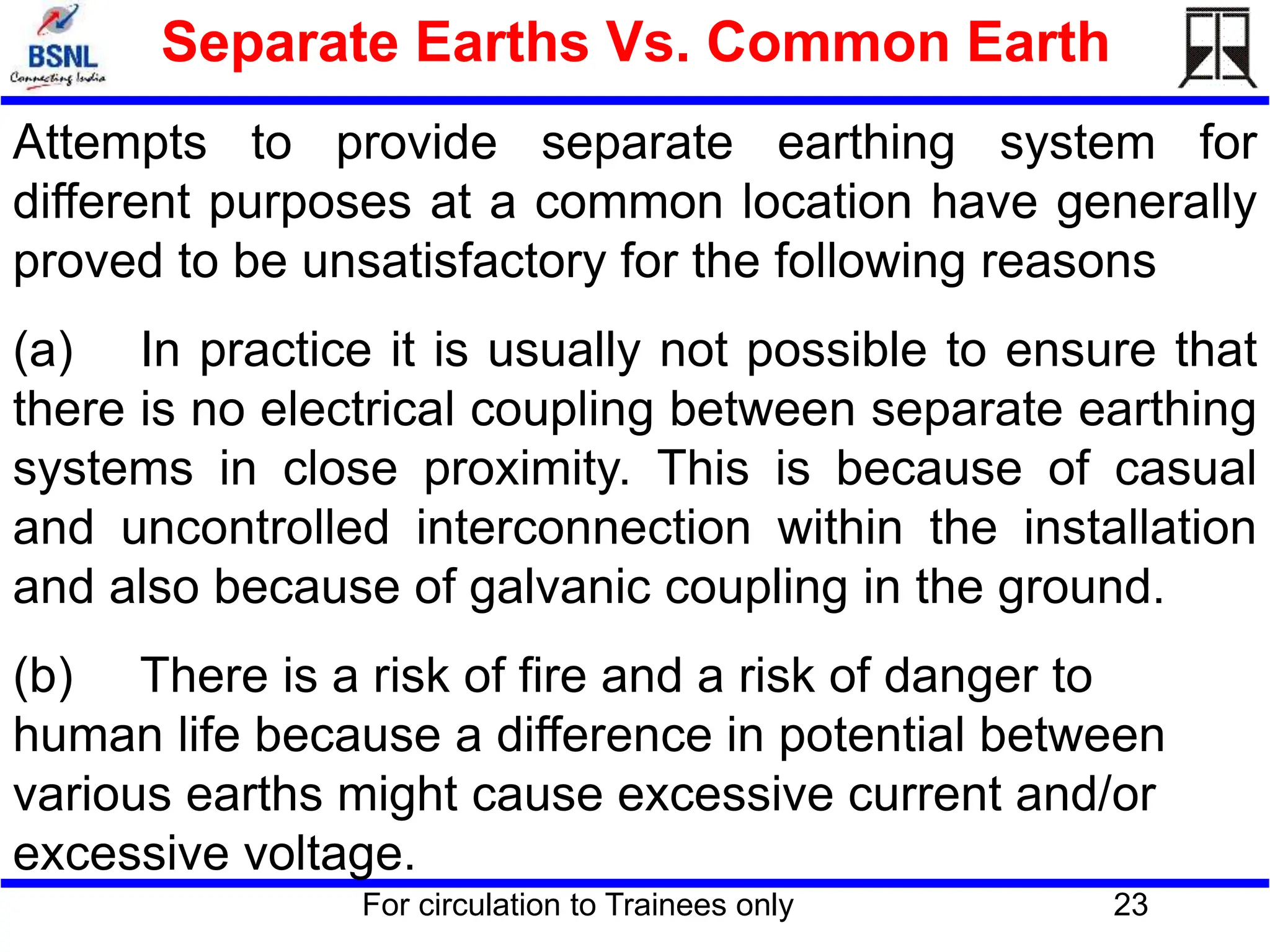 Earthing system Of telecom equipment Chapter 1 | PPT