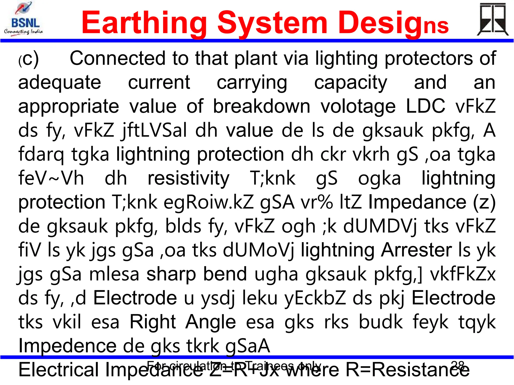 Earthing system Of telecom equipment Chapter 1 | PPT