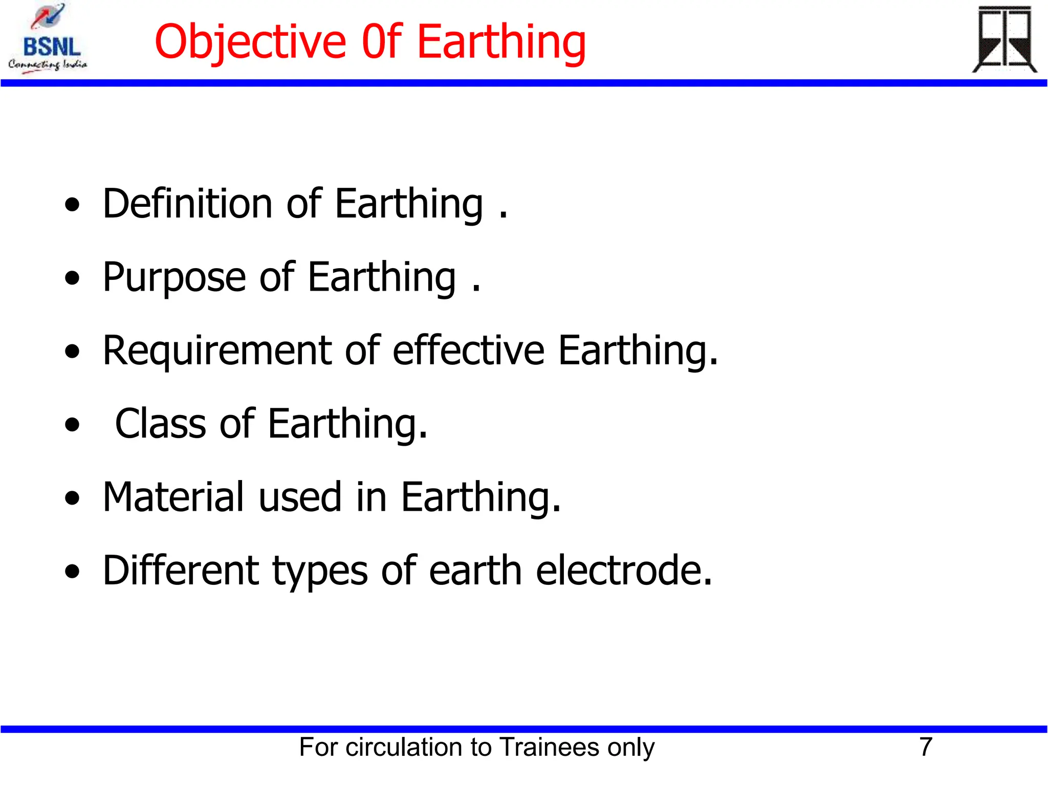 Earthing system Of telecom equipment Chapter 1 | PPT