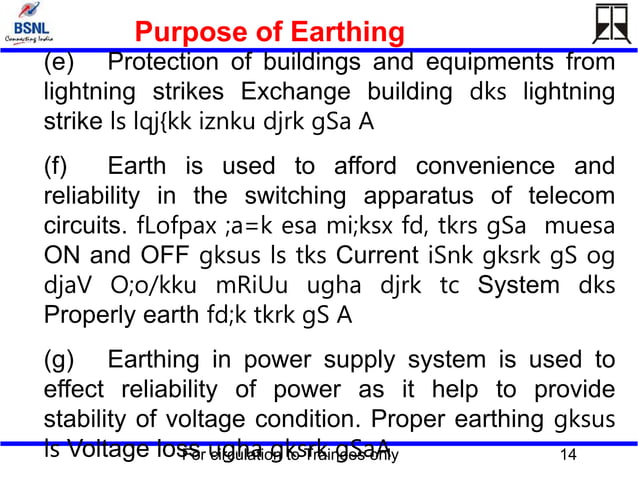 Earthing system Of telecom equipment Chapter 1 | PPT | Geology | Science