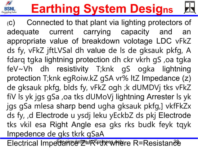 Earthing system Of telecom equipment Chapter 1 | PPT | Geology | Science