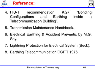 Earthing system Of telecom equipment Chapter 1 | PPT