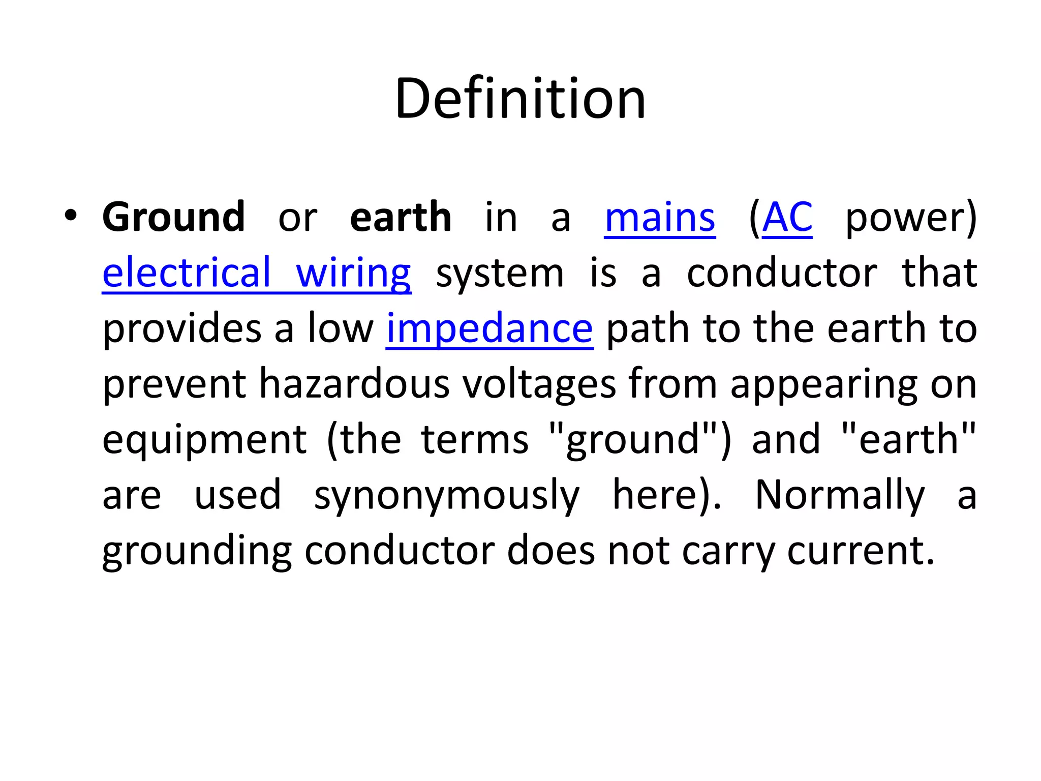 Earthing system | PPTX
