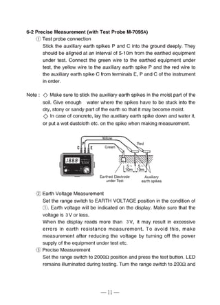 reading instruction manual earthing tester pdf | PDF