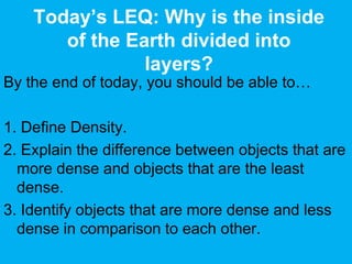 Earth Layers Density | PPTX