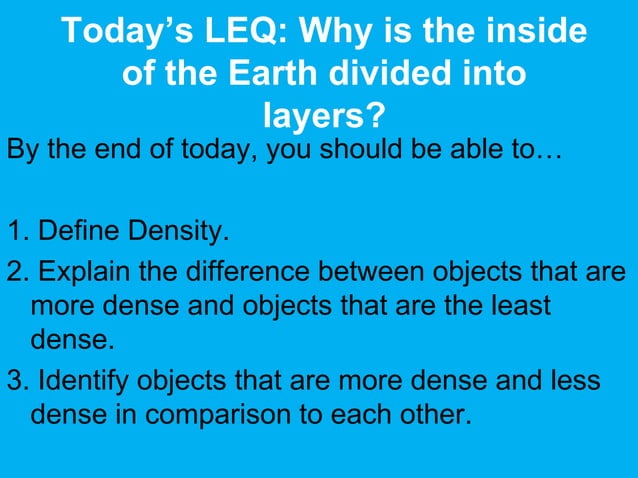 Earth Layers Density | PPT