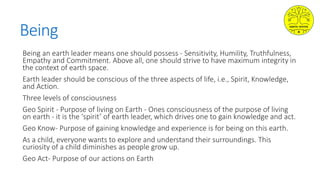 Earth leaders for ecosystem resilience and sustainable development | PPTX