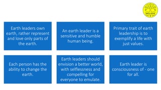 Earth leaders for ecosystem resilience and sustainable development | PPTX