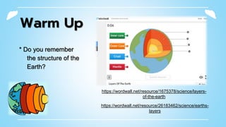 Earth's structure.pptx This lesson will learning about the structure ...