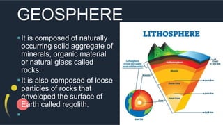 The Earth’s Four Subsystems: atmosphere, geosphere, hydrosphere, and ...