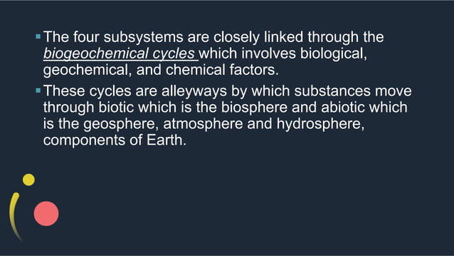The Earth’s Four Subsystems: atmosphere, geosphere, hydrosphere, and ...