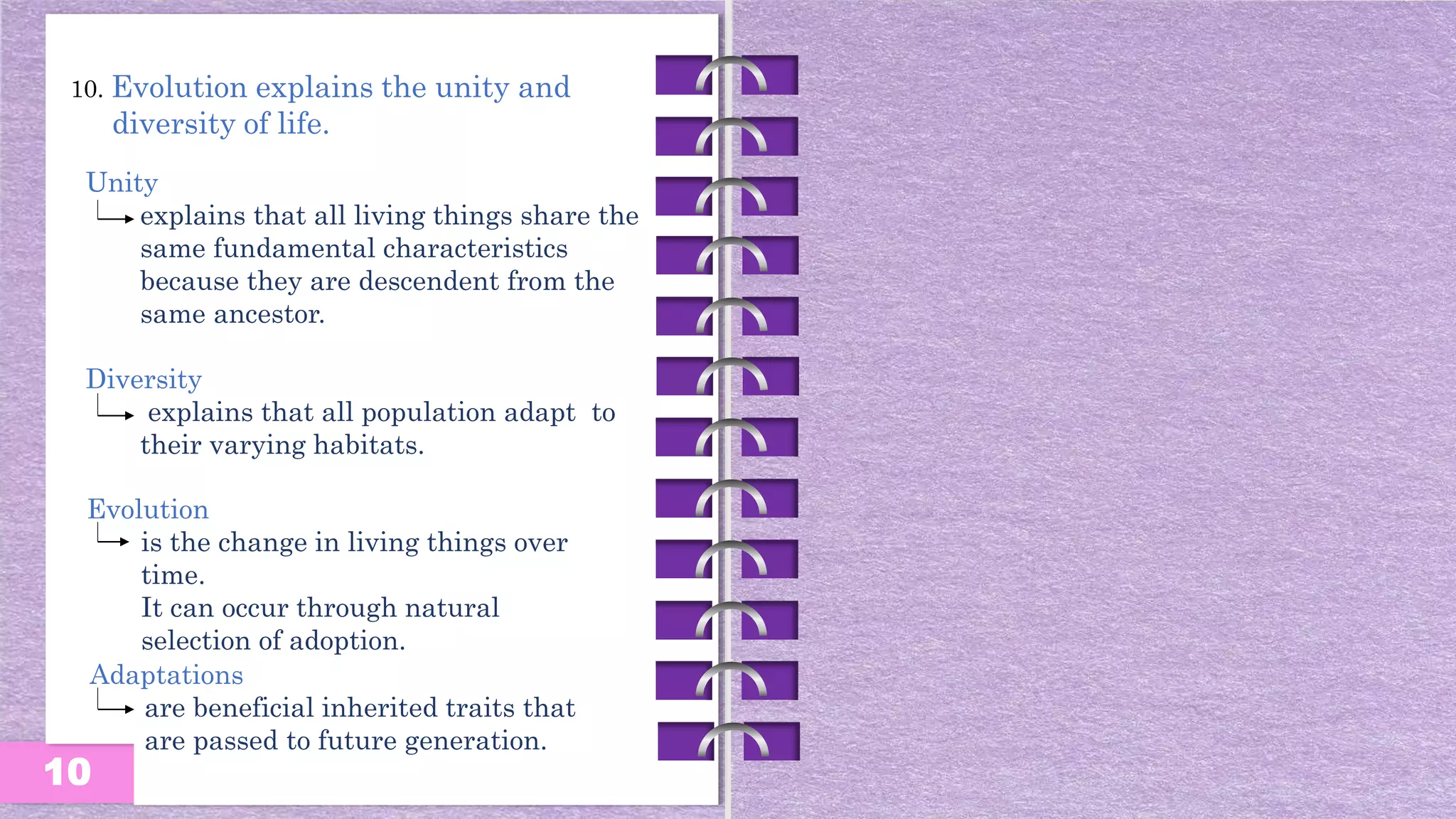 EARTH AND LIFE SCIENCE Unifying Themes Of Life | PPTX
