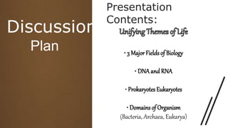 EARTH AND LIFE SCIENCE Unifying Themes Of Life | PPTX