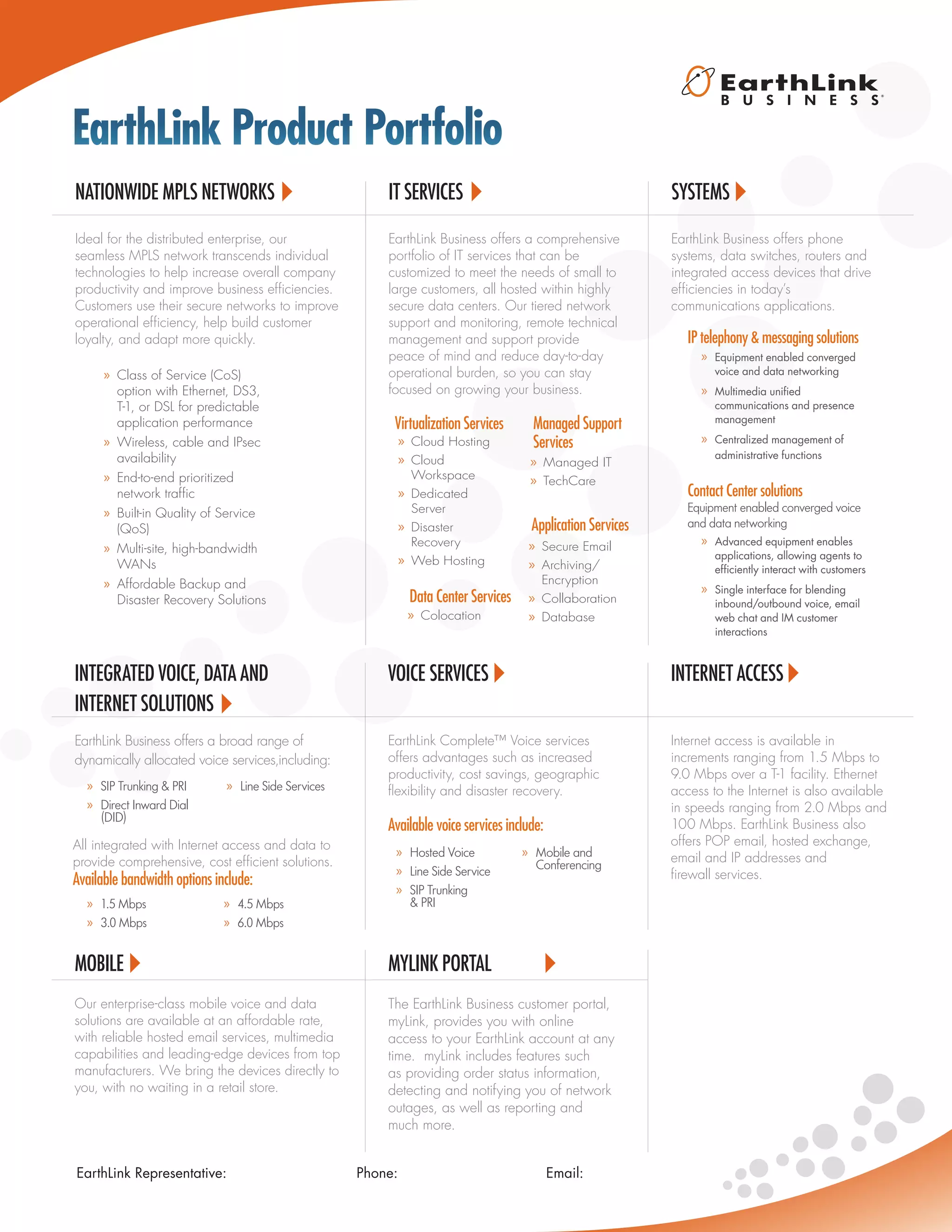 EarthLink Business IT Service Offerings | PDF
