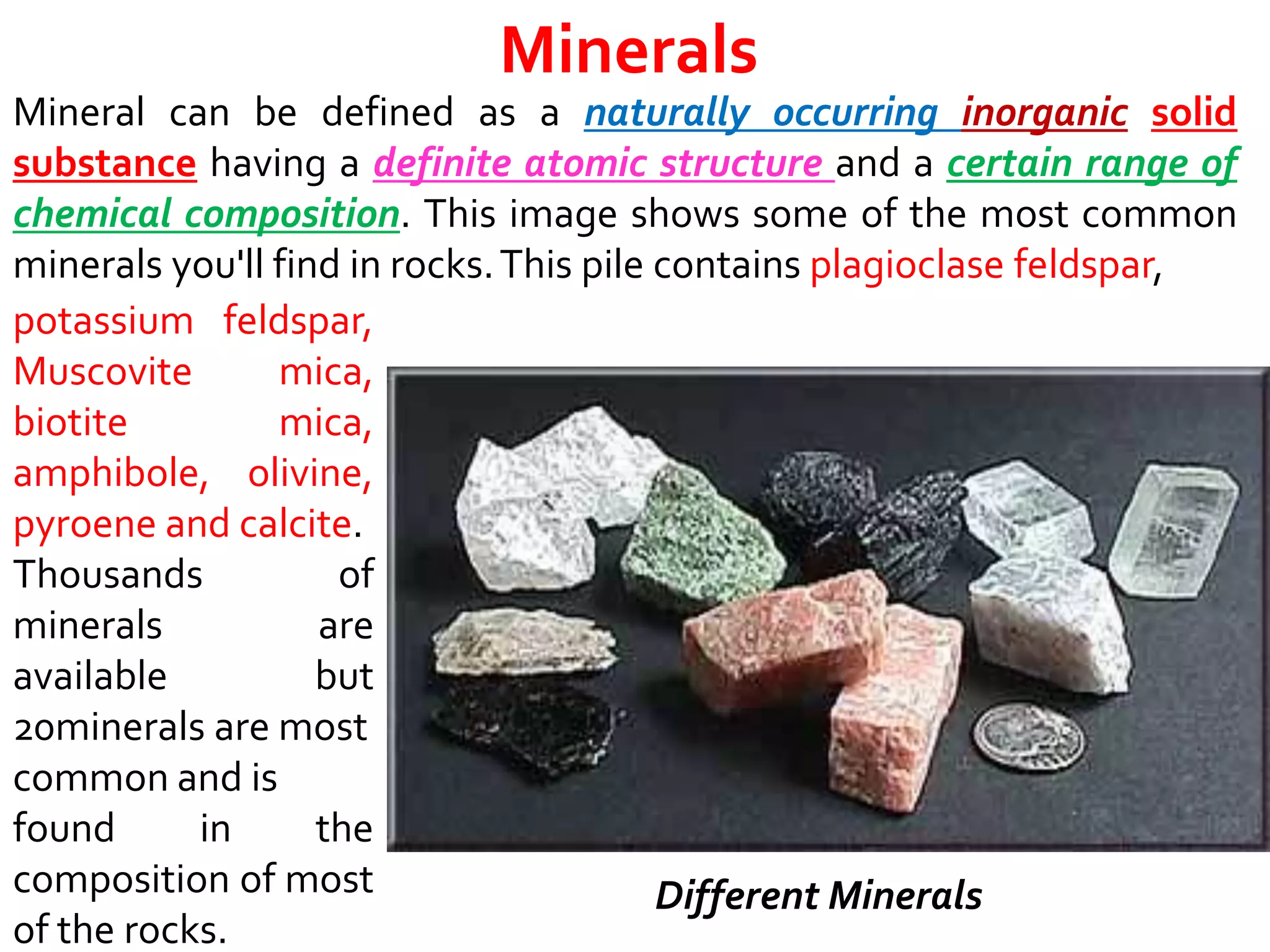 Earth materials, internel structure of the earth, composition of the ...