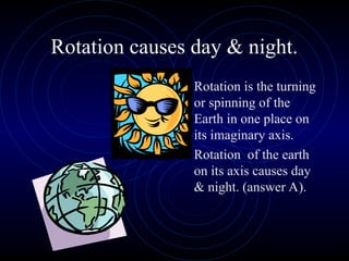 EARTH MOON AND ITS ROTATION CONCEPT DETAIL | PPT