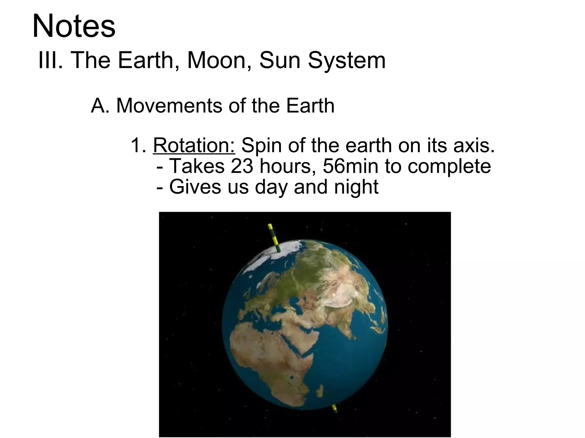 Earth moon sun notes | PPT
