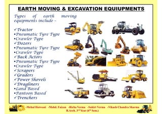 EARTH MOVERS AND EXCAVATORS | PDF