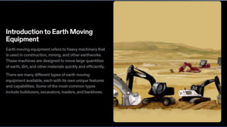 EARTH MOVING EQUIPMENTS | PPTX