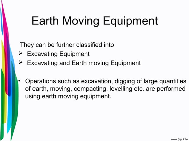 Earth moving equipments | PPT