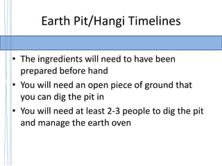 Putting down a Hangi - Earth Oven Cooking | PPTX