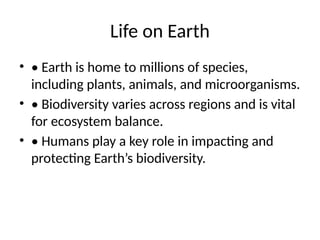 "Exploring Earth: Facts, Features, and Wonders" | PPTX
