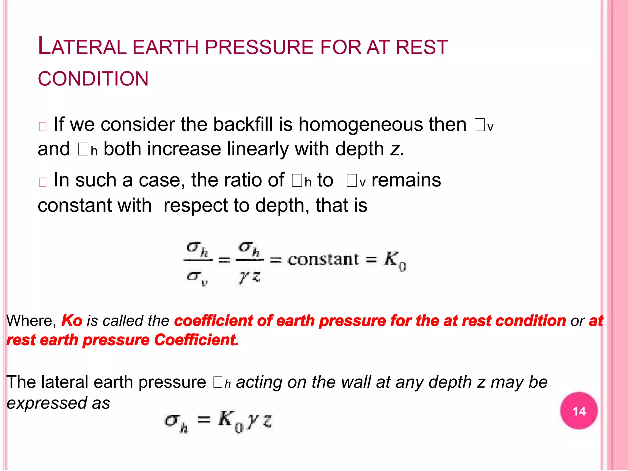 Earth pressure( soil mechanics) | PPTX
