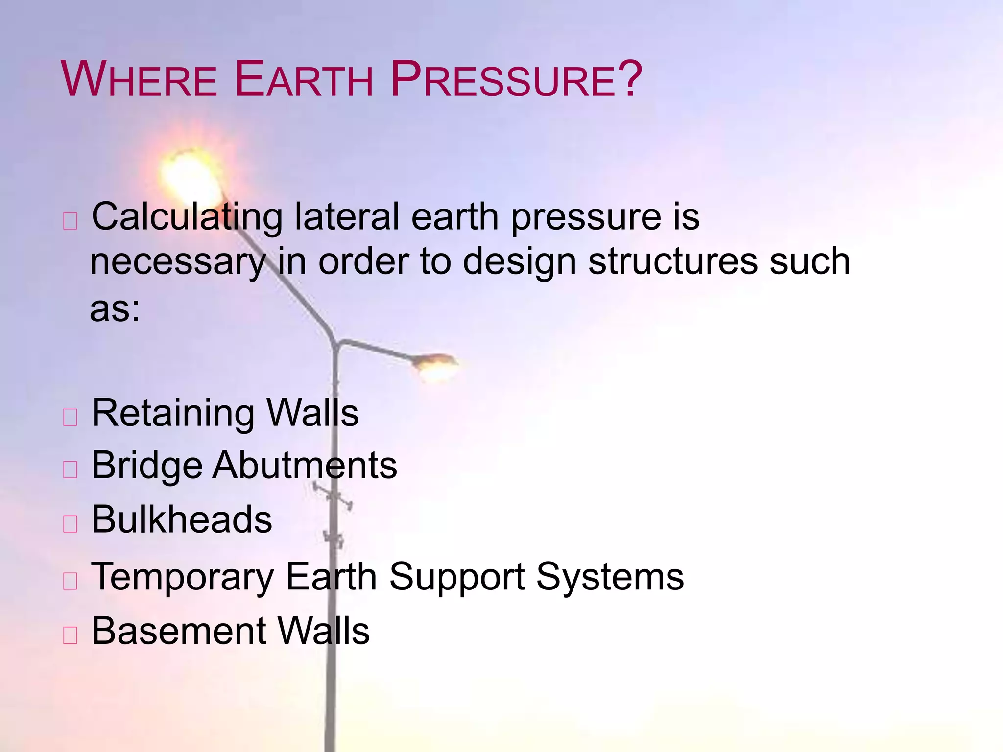 Earth pressure( soil mechanics) | PPTX