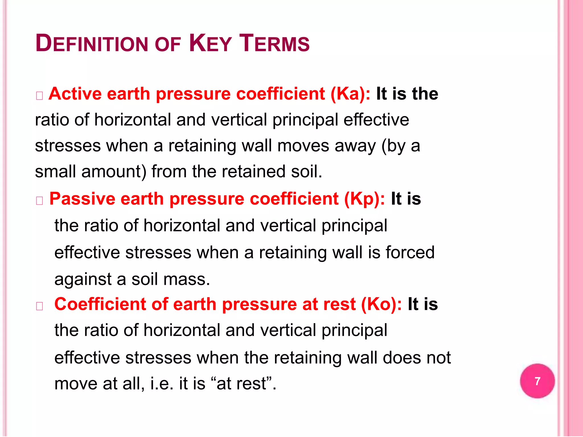 Earth pressure( soil mechanics) | PPTX