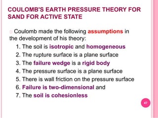 Earth pressure( soil mechanics) | PPTX