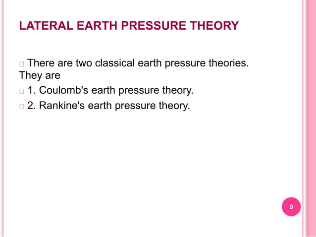 Earth pressure( soil mechanics) | PPTX | Geology | Science