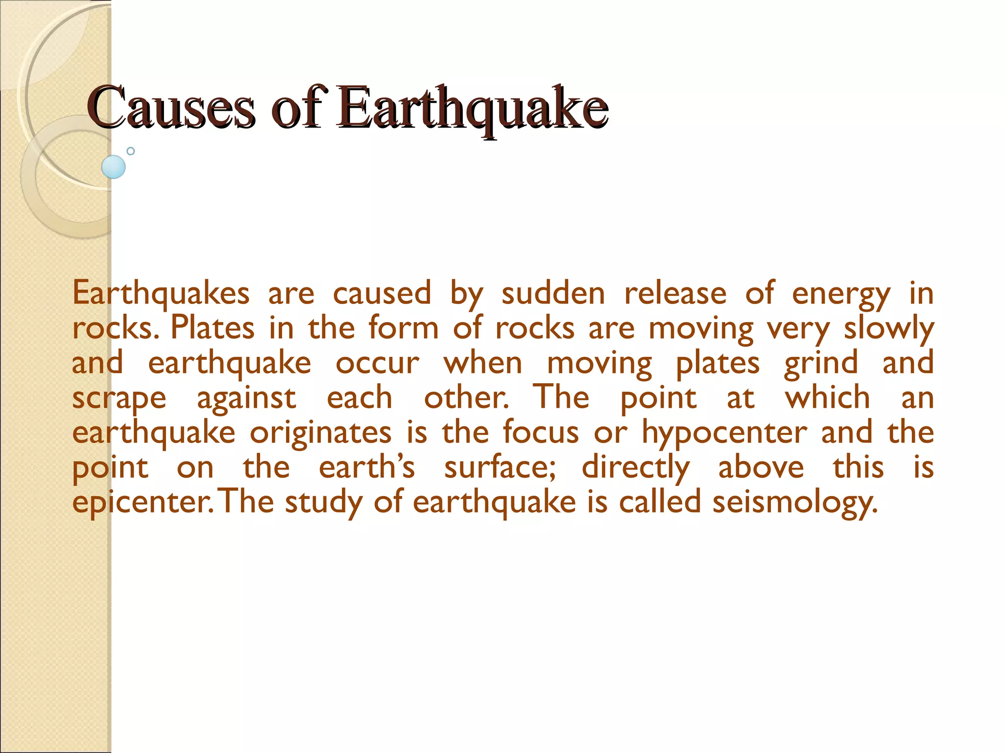 Earthquacke case study | PPT | Geology | Science