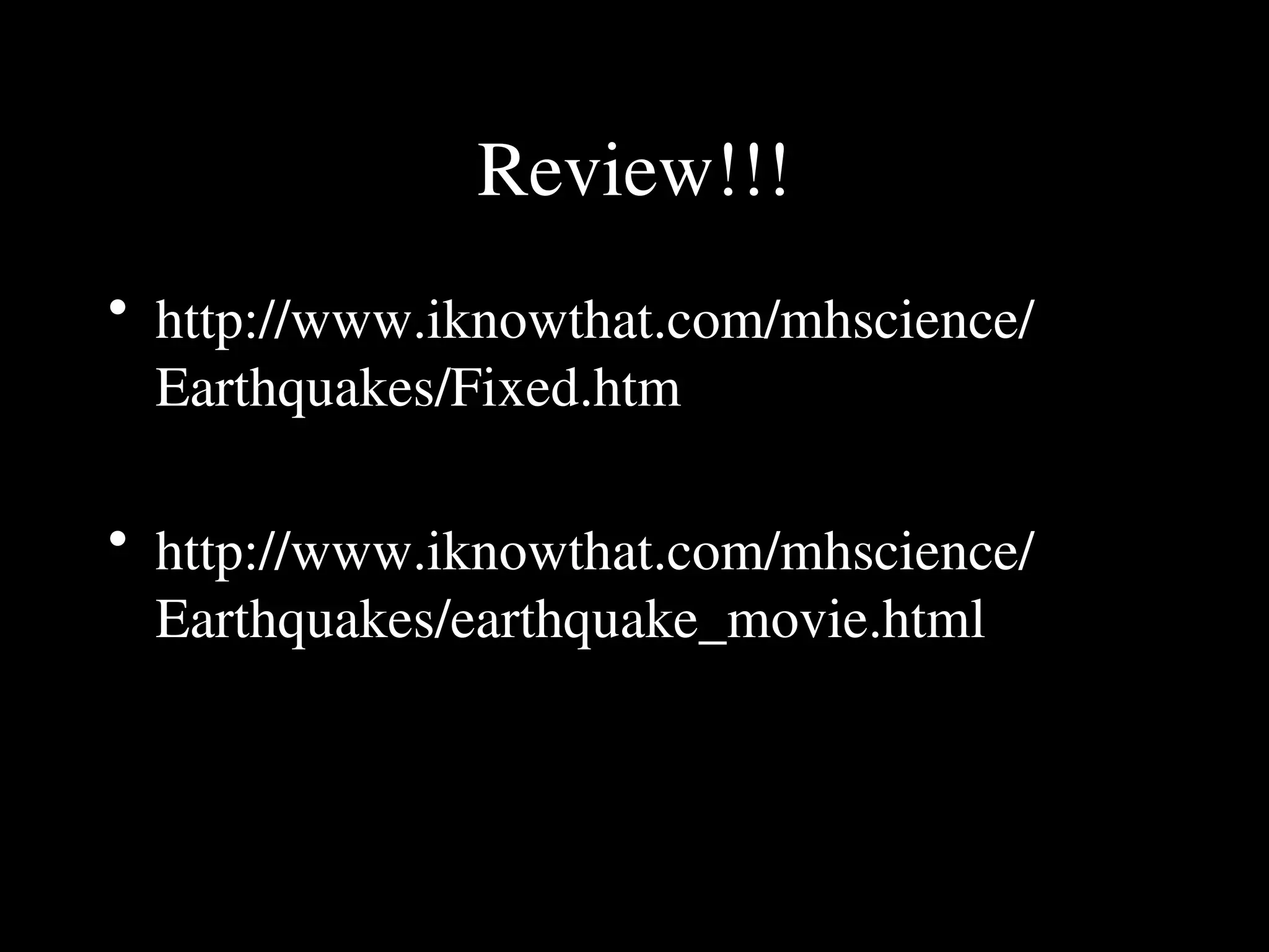 Earthquake, seismic waves, fault types-1.ppt | Geography | Science