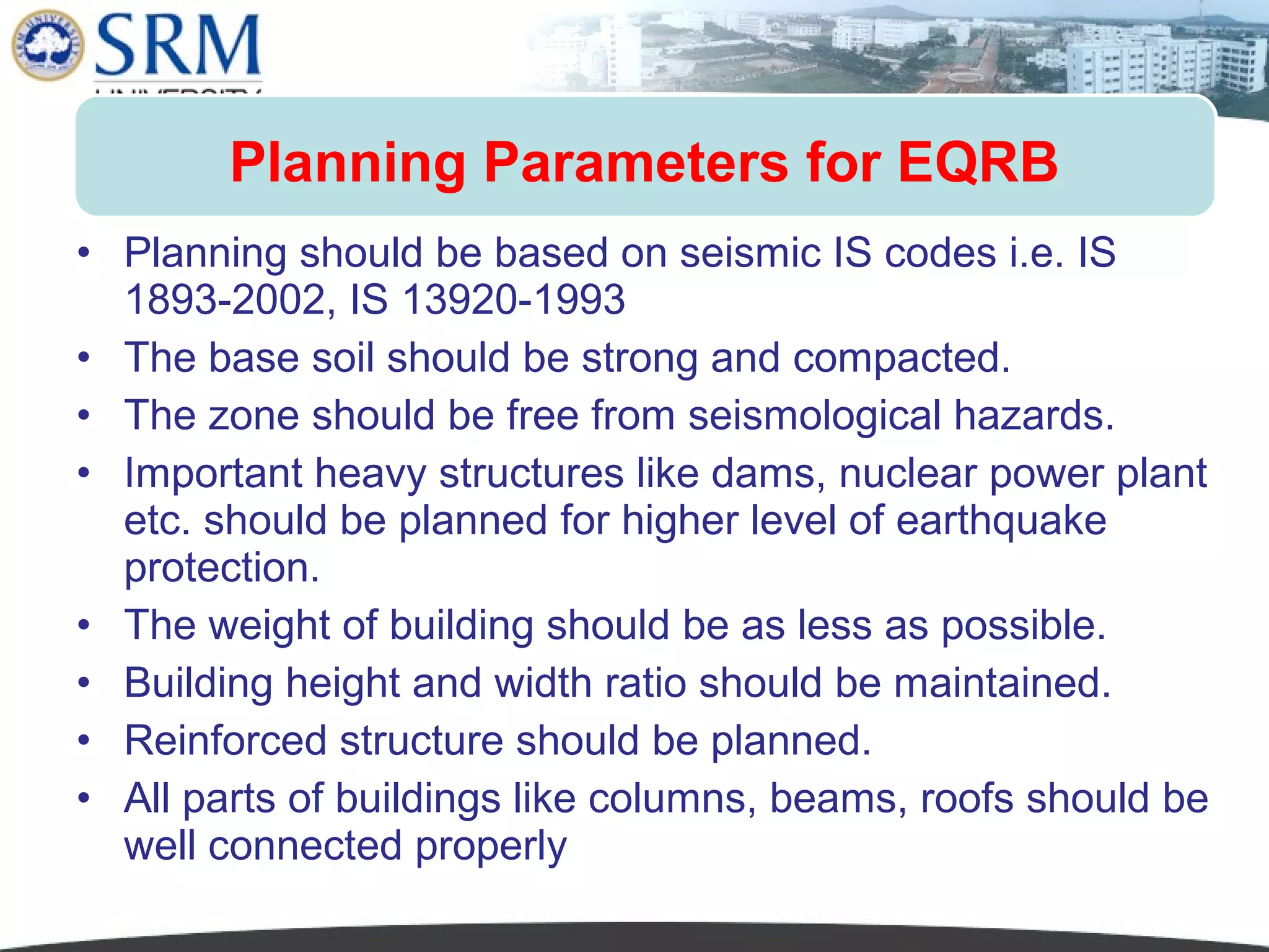 Earthquake Resistance planning | PPT