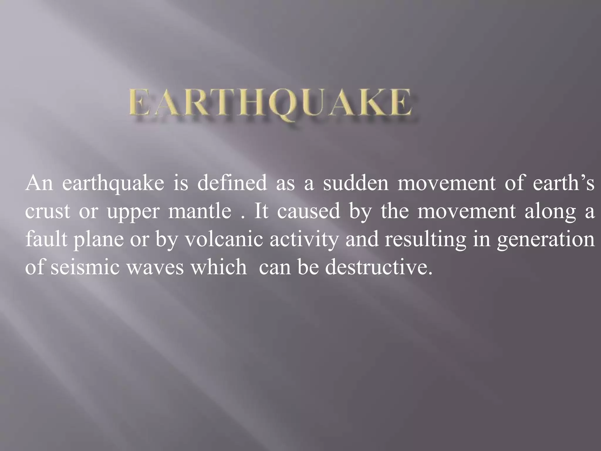 ppt on Earthquakes | PPTX