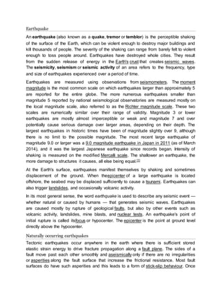 Earthquake | DOCX