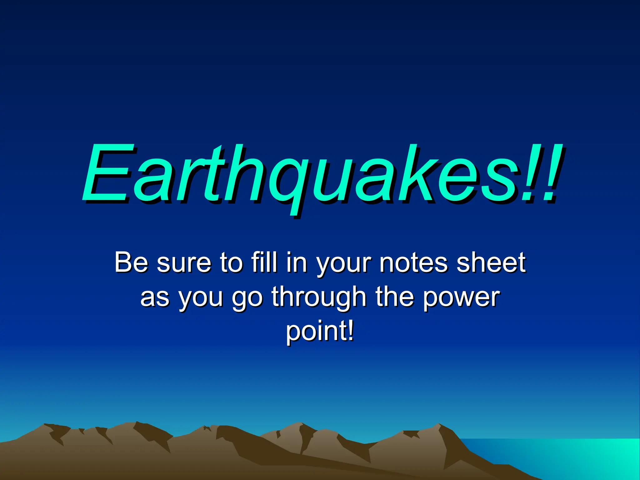 Earthquake-2, elatic rebound theory,.ppt