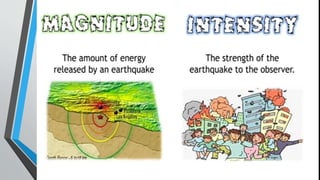 EARTHQUAKEs and Volcanoes, intensity and magnitude of an epicenter | PPTX