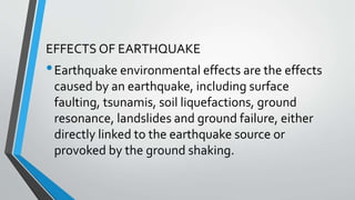 EARTHQUAKEs and Volcanoes, intensity and magnitude of an epicenter | PPTX