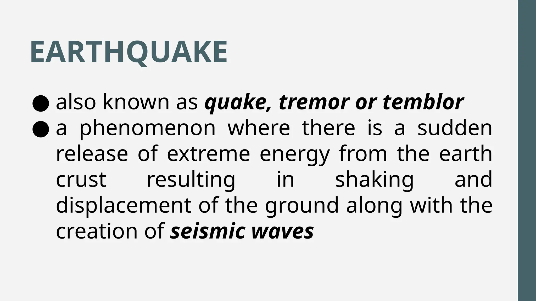 Earthquake and Different Seismic Waves ppt | PPT