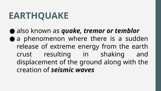 Earthquake and Different Seismic Waves ppt | PPT