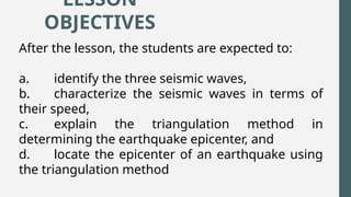 Earthquake and Different Seismic Waves ppt | PPT