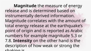 Earthquake-and-Earthquake-Hazards topics | PPTX