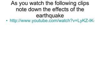 Earthquake Ledc Medc Compare Contrast | PPT