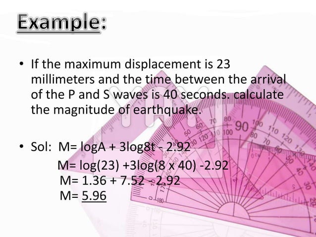 Calculating the magnitude of an Earthquake | PPTX