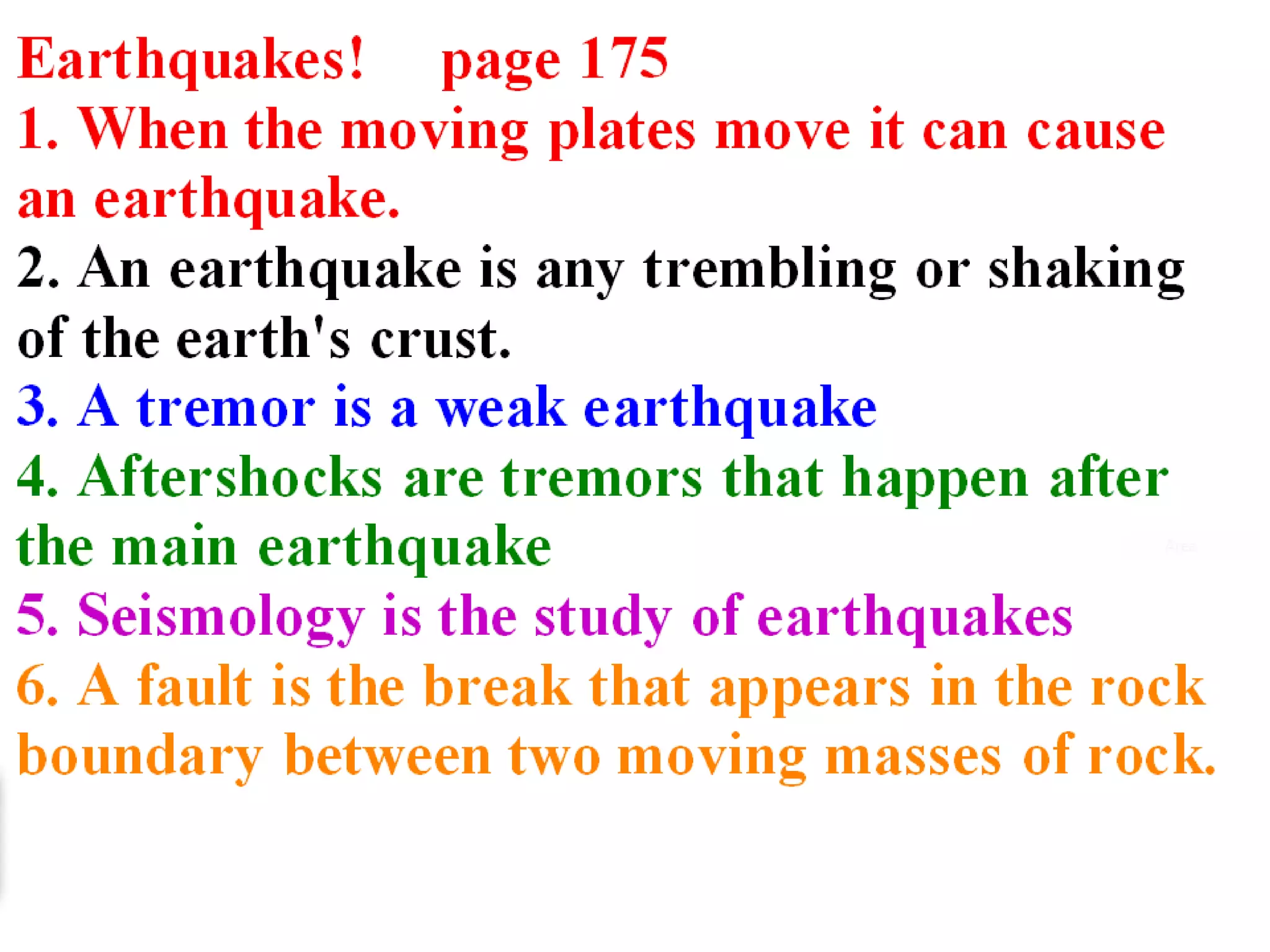 Earthquake Notes | PPT