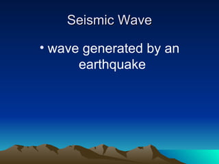 Earthquake Vocabulary | PPT