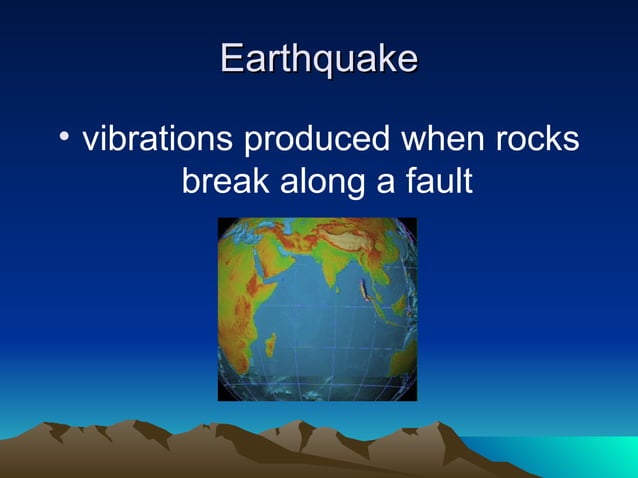 Earthquake Vocabulary | PPT